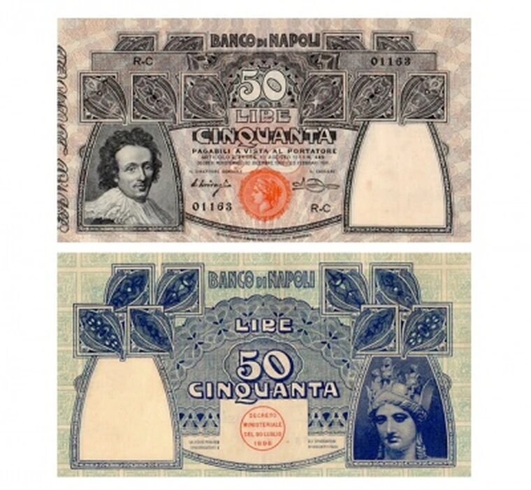 Италия 50 лир 1909 года, сувенирная копия, банкноты и купюры редкие коллекционные
