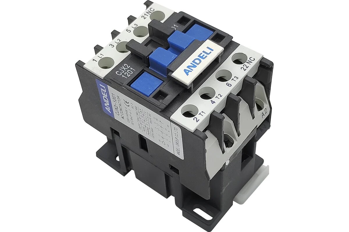 ANDELI CJX2-D1201 Контактор 12A 220V AC3 50Hz 1нз ADL08-003 для систем автоматизации