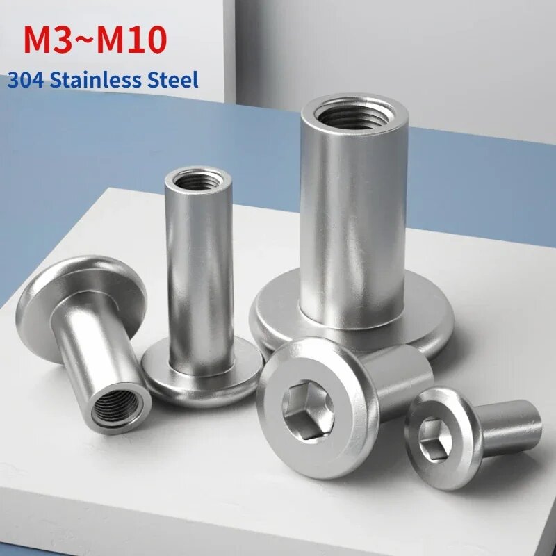 Мебельные заклёпки из нержавеющей стали М3-М10 M5(5Pcs), 10mm
