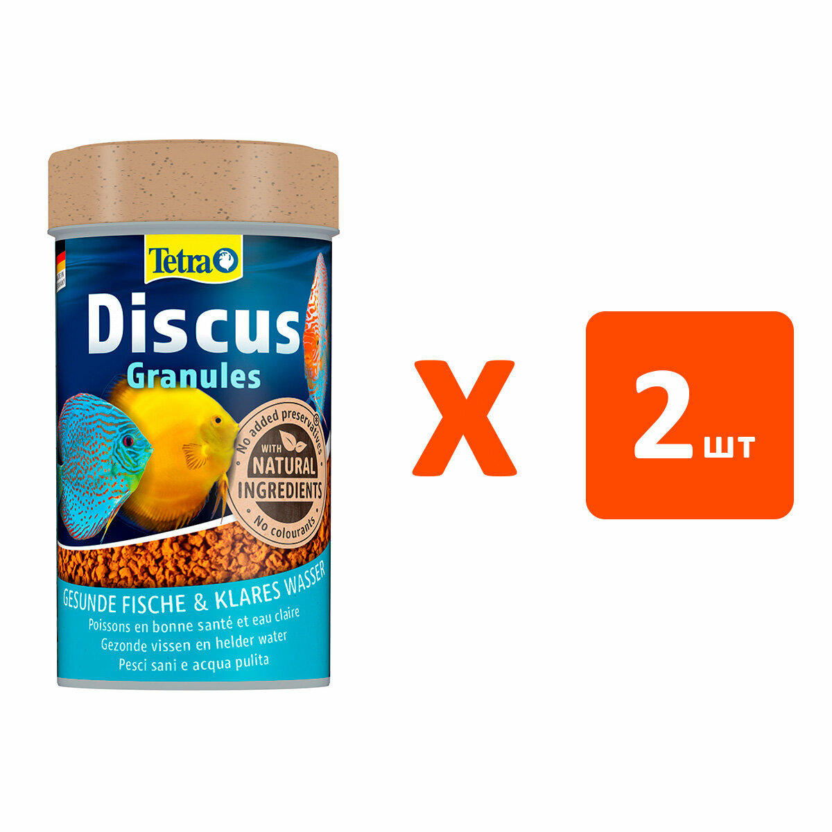 TETRA DISCUS GRANULES корм гранулы для дискусов (100 мл х 2 шт)
