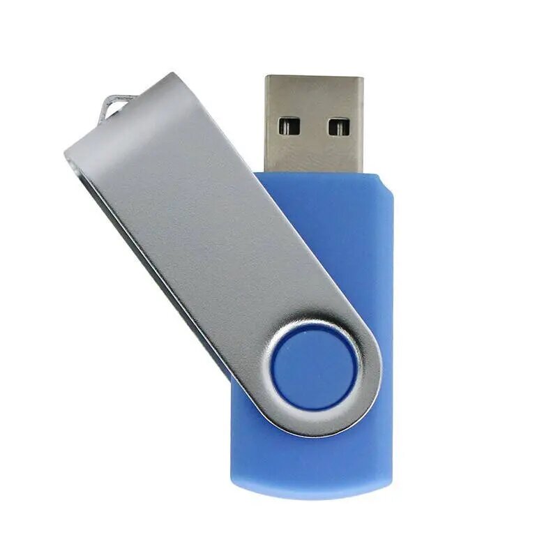 Металлическая USB-флешка Custom Logo 128Мб-16Гб 128 млн, Light Blue Color