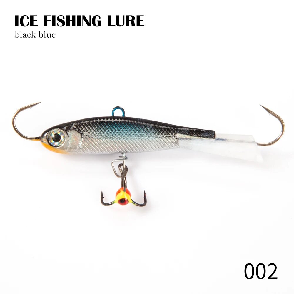 Зимняя приманка Hunthouse Ice Fishing Lure, black blue, 65mm, 002