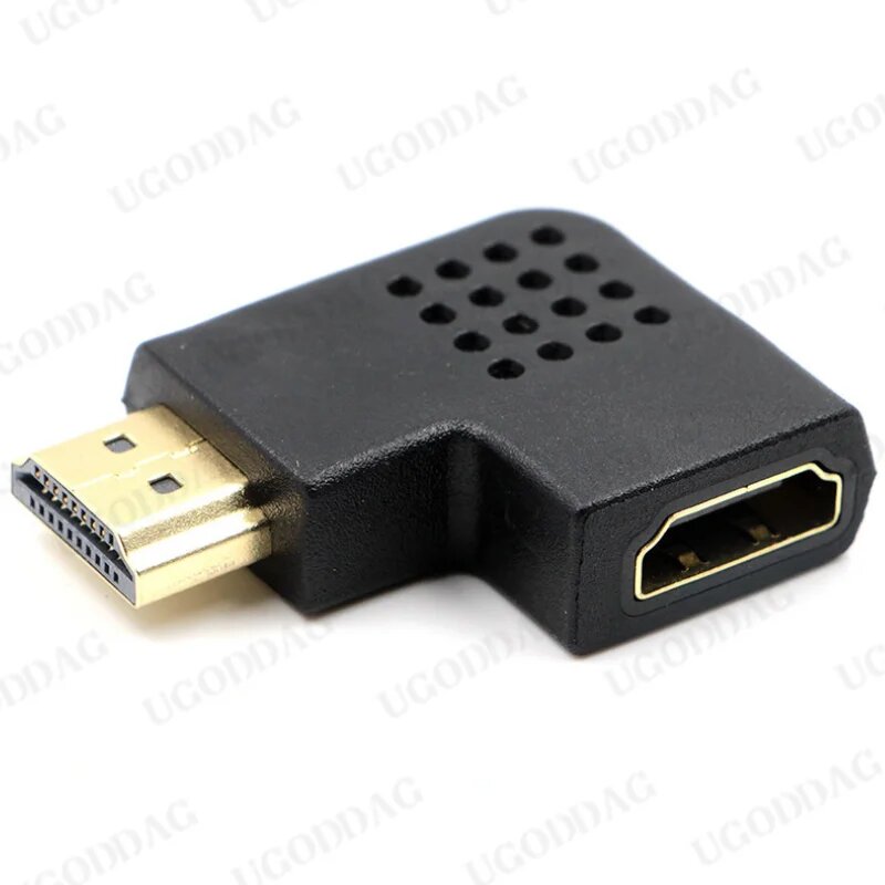 HDMI-совместимый 90-градусный прямоугольный адаптер HDMI-совместимый 270-градусный HDMI-совместимый штекер-мама HD-угловой разъем