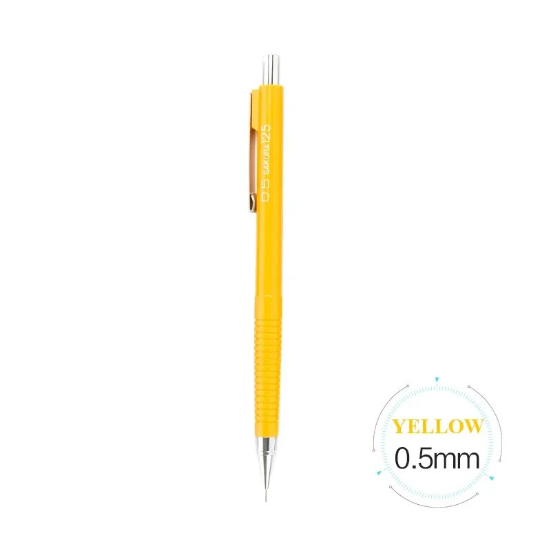 SAKURA Механический карандаш 0,3/0,5/0,7/0,9 мм Желтый, 0.5mm Yellow