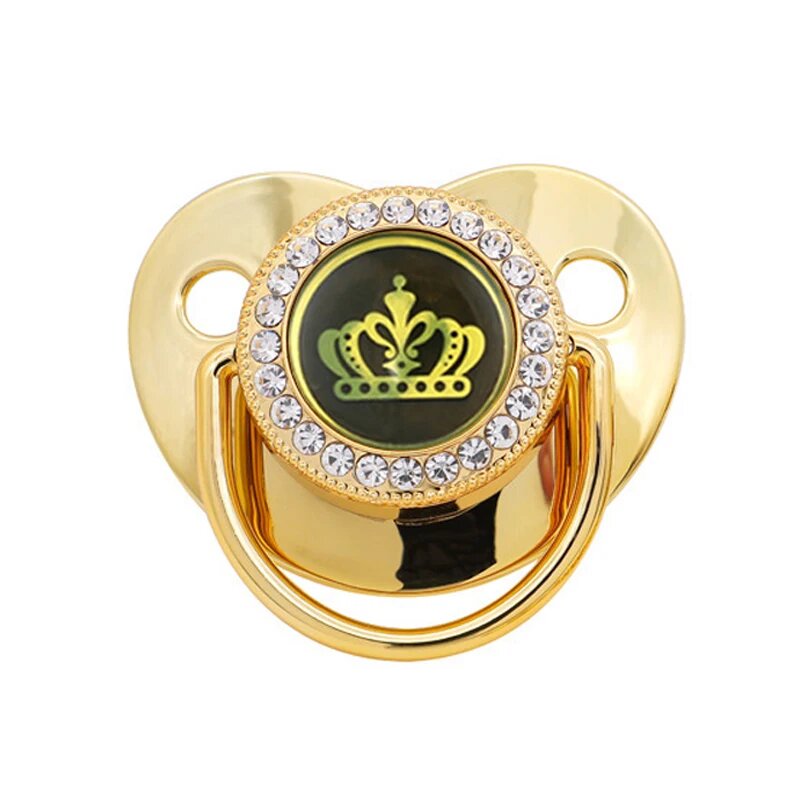 Розовая золотая силиконовая пустышка для новорожденных Gold Pacifier