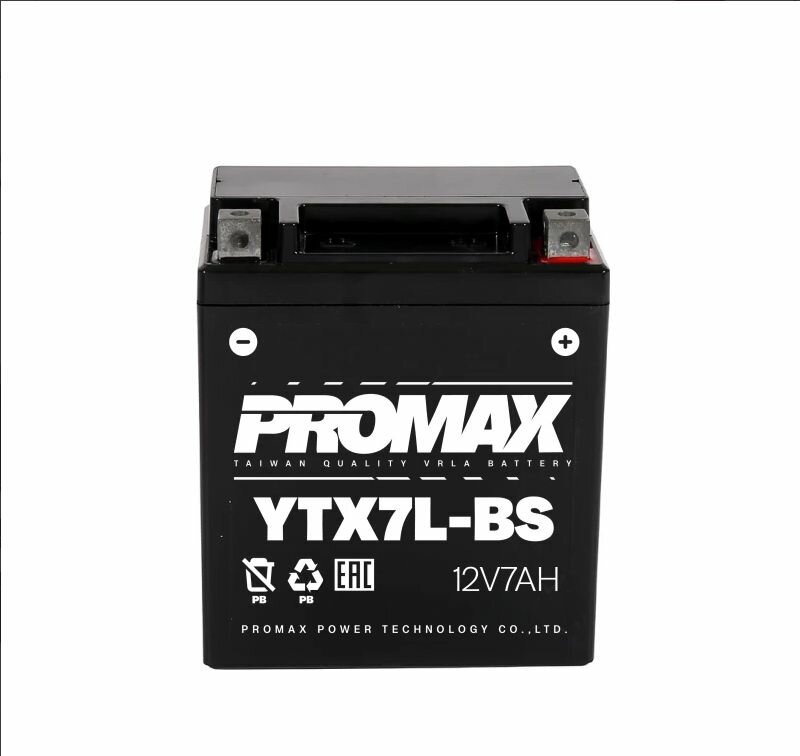 Аккумулятор для квадроцикла, мотоцикла, скутера, мопеда PROMAX YTX7L-BS(1207.1)