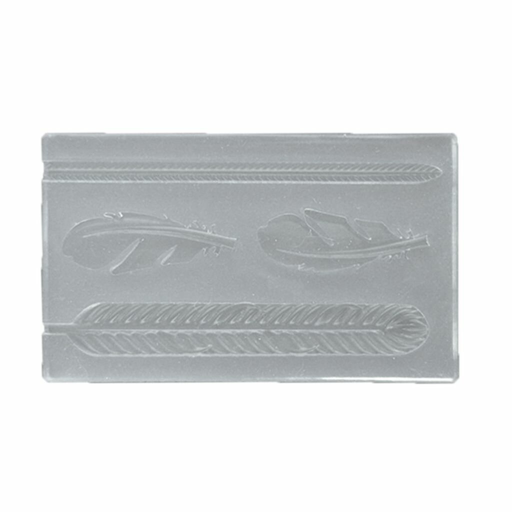 (1шт) Серебряная глина Силиконовая форма для колец ручной работы из серебряной глины-3 модели перьев