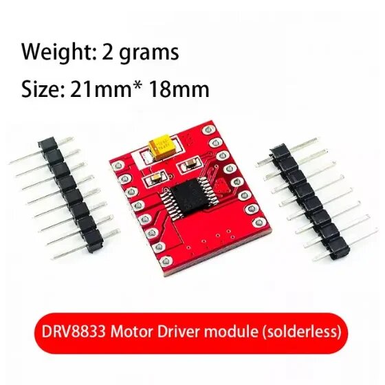 DRV8833 модуль драйвера двигателей, без пайки, 21x18 мм