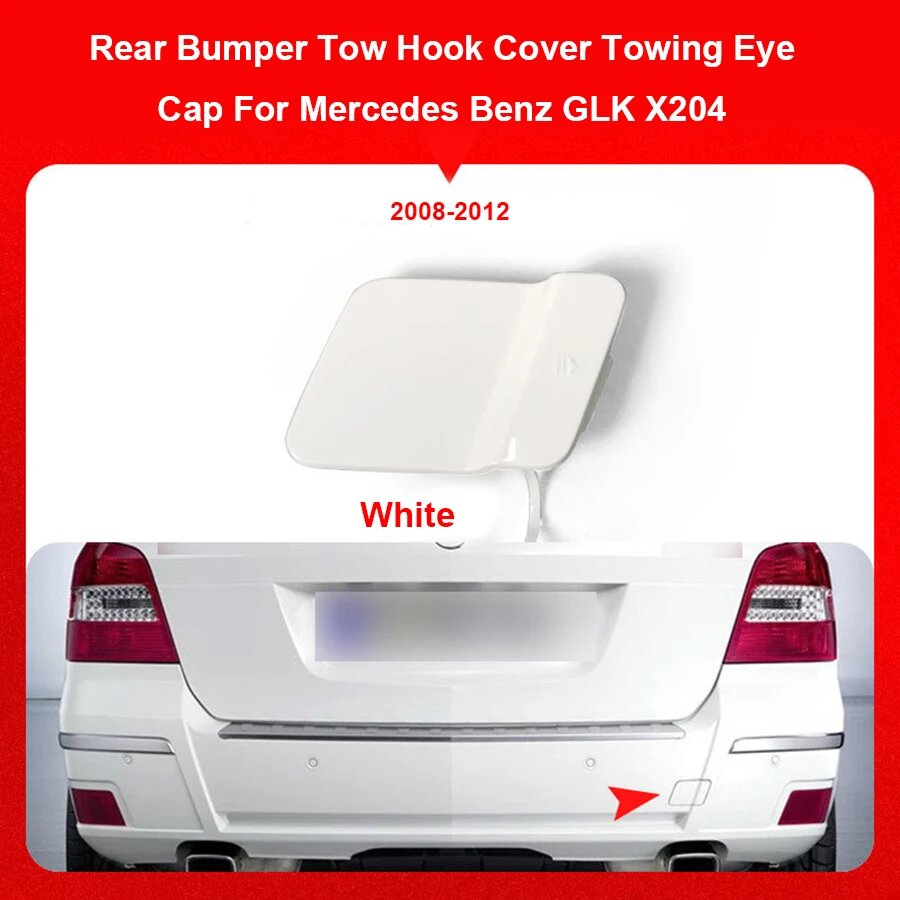 Крышка буксировочного крюка Mercedes GLK X204 2008-2012, White