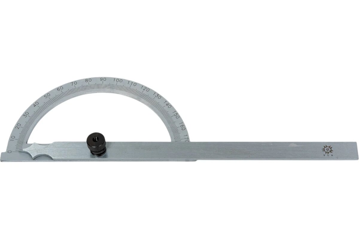 TLX Угломер-транспортир d 150 линейка L200, цена дел. 1град. " 67412