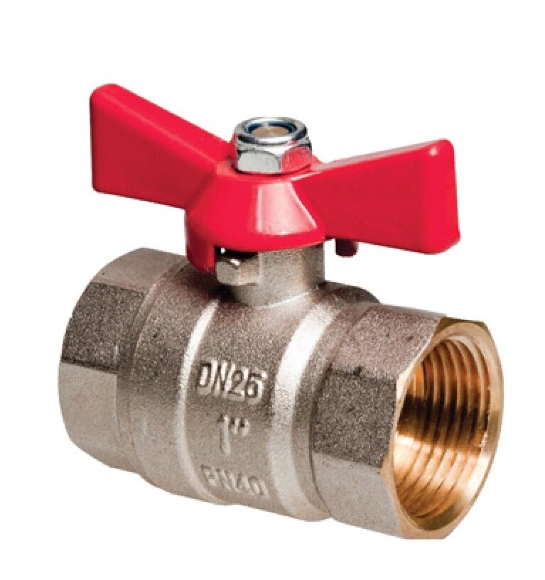 Кран шаровой PN25 1/2 г/г бабочка, ALTSTREAM 014030201