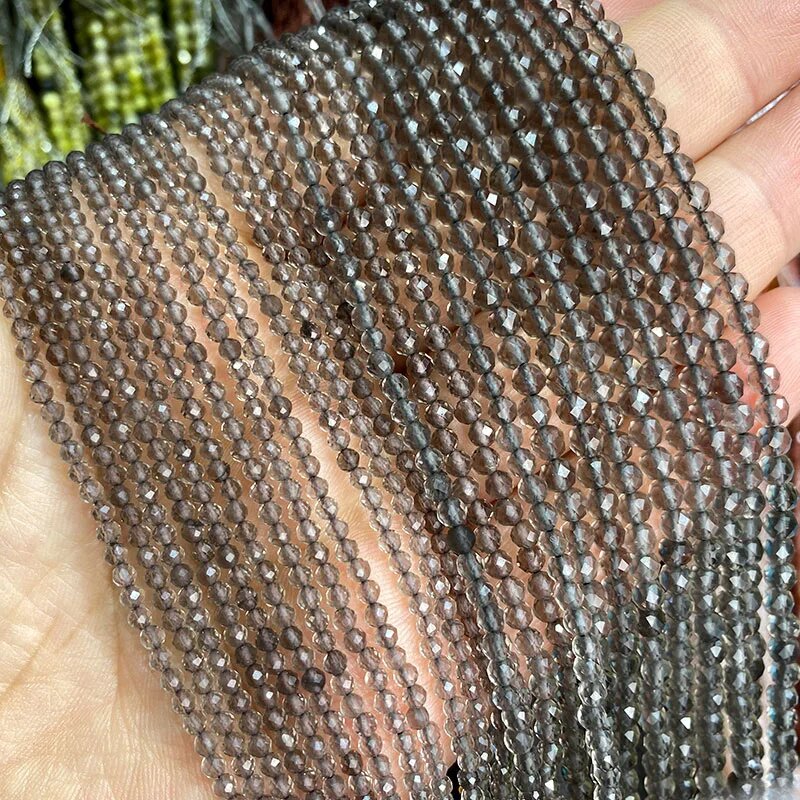 Дымчатый кварц, бусины, LUOMAN XIARI, 2мм, 3мм, 4мм 2mm about 170pcs