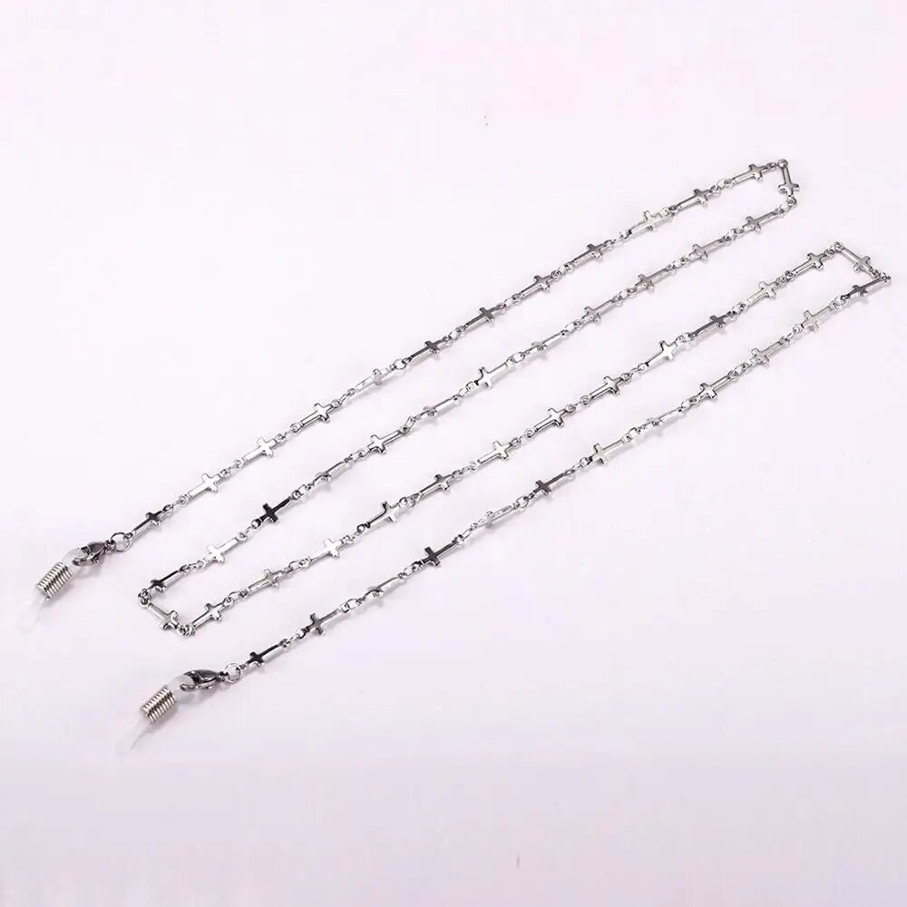 Цепочка для очков из нержавеющей стали, steel color -A