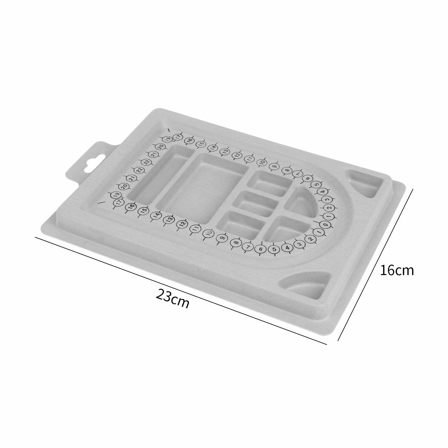 Пластиковый органайзер для бижутерии 23x15.8x1.3cm
