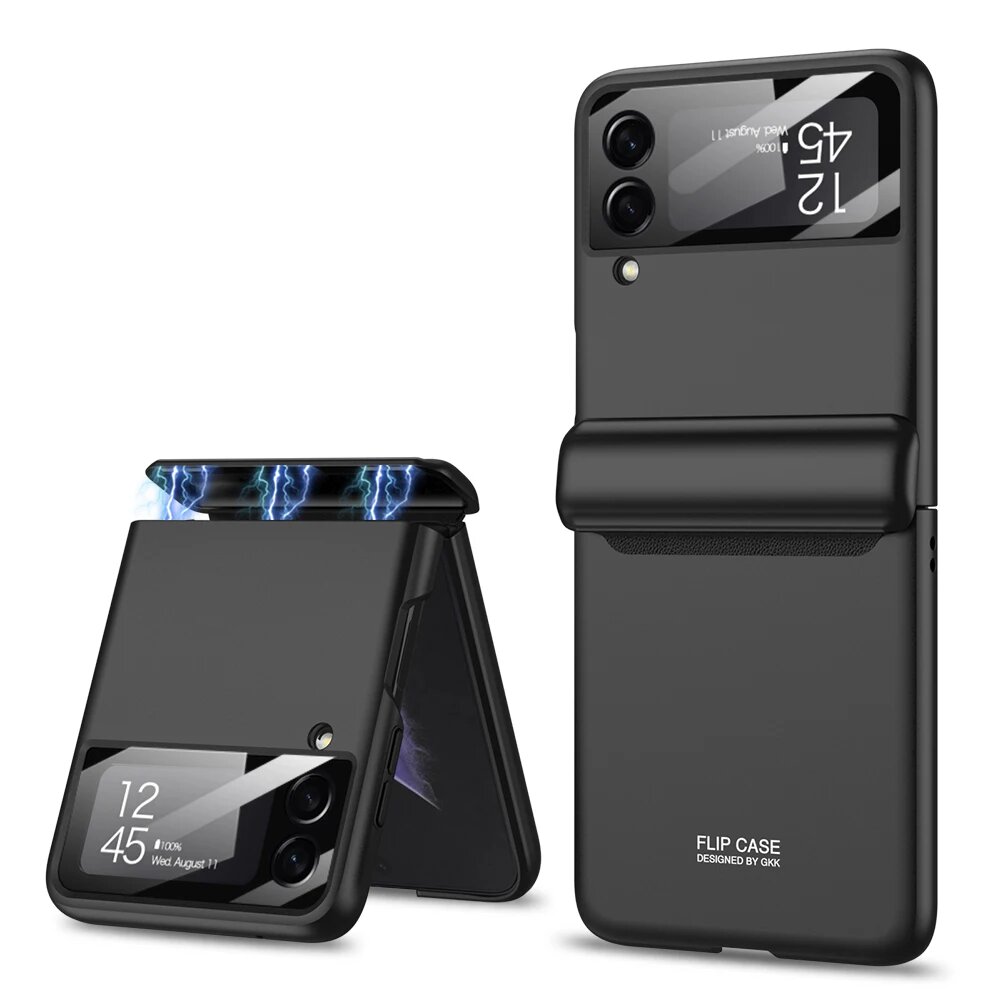 Чехол для Samsung Galaxy Z Flip 5, черный, матовый, противоударный