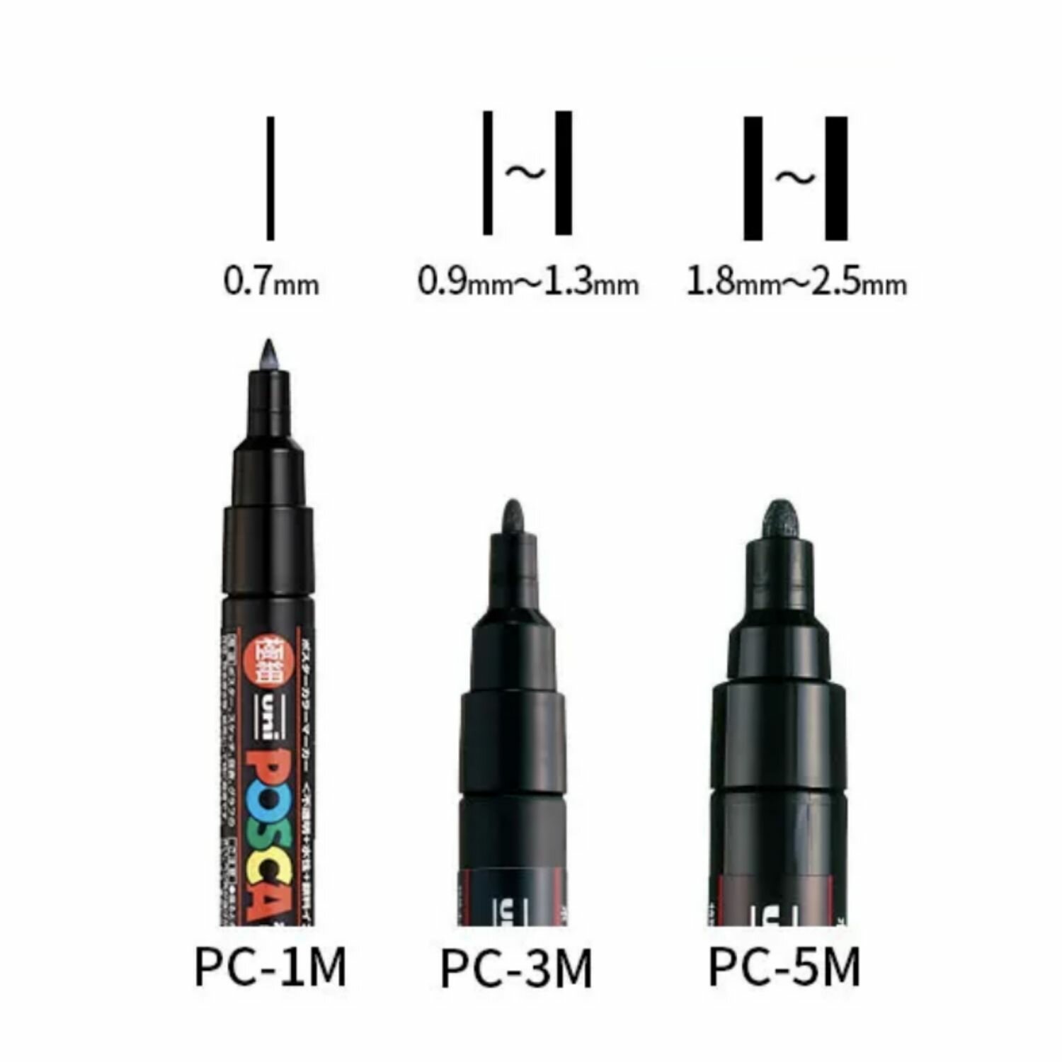 Маркеры для рисования UNI Posca на водной основе яркие цвета, матовая краска, универсальное применение для творчества