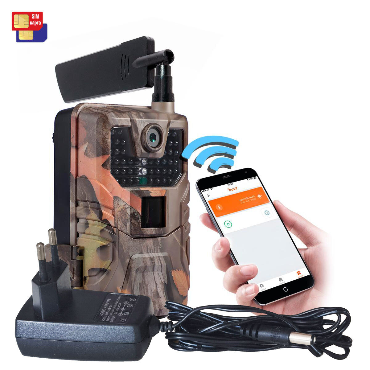 Уличная 4К/4G фотоловушка Filin HC-(900-TUYA-Pro) (RUS) (Y144229CH) с Tuya Smart/SmartLife для охоты с SIM-картой и невидимой ночной ИК подсветкой,