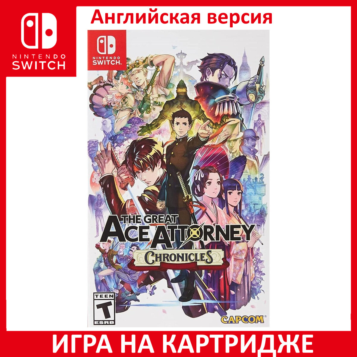 Игра The Great Ace Attorney Chronicles Switch Английский язык Картридж на Nintendo Switch