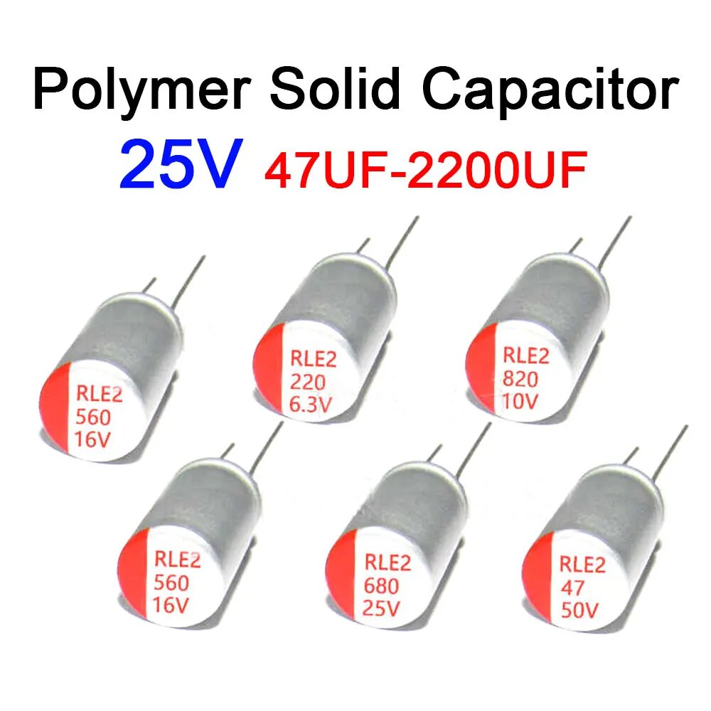 Конденсаторы полимерные 25V100UF 6.3x8MM (10 шт.)