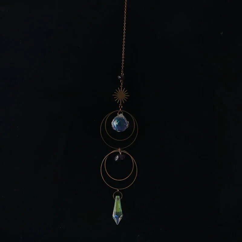 Изумрудный ловец солнца с хрусталем, 1pcs-color 18