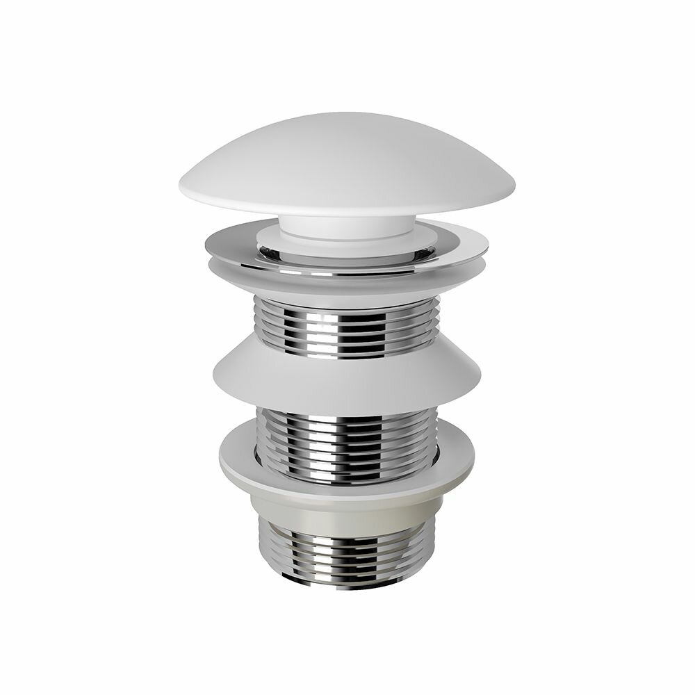 Донный клапан Aqueduto RALO керамический Push-Open, белый матовый RAL0120