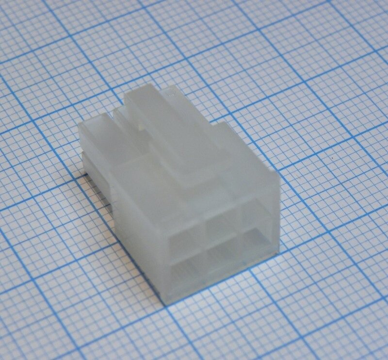 Вилка MOLEX MX-5557-06R провод-провод-плата, "мама", Mini-Fit Jr, 4.2 мм, PIN 6