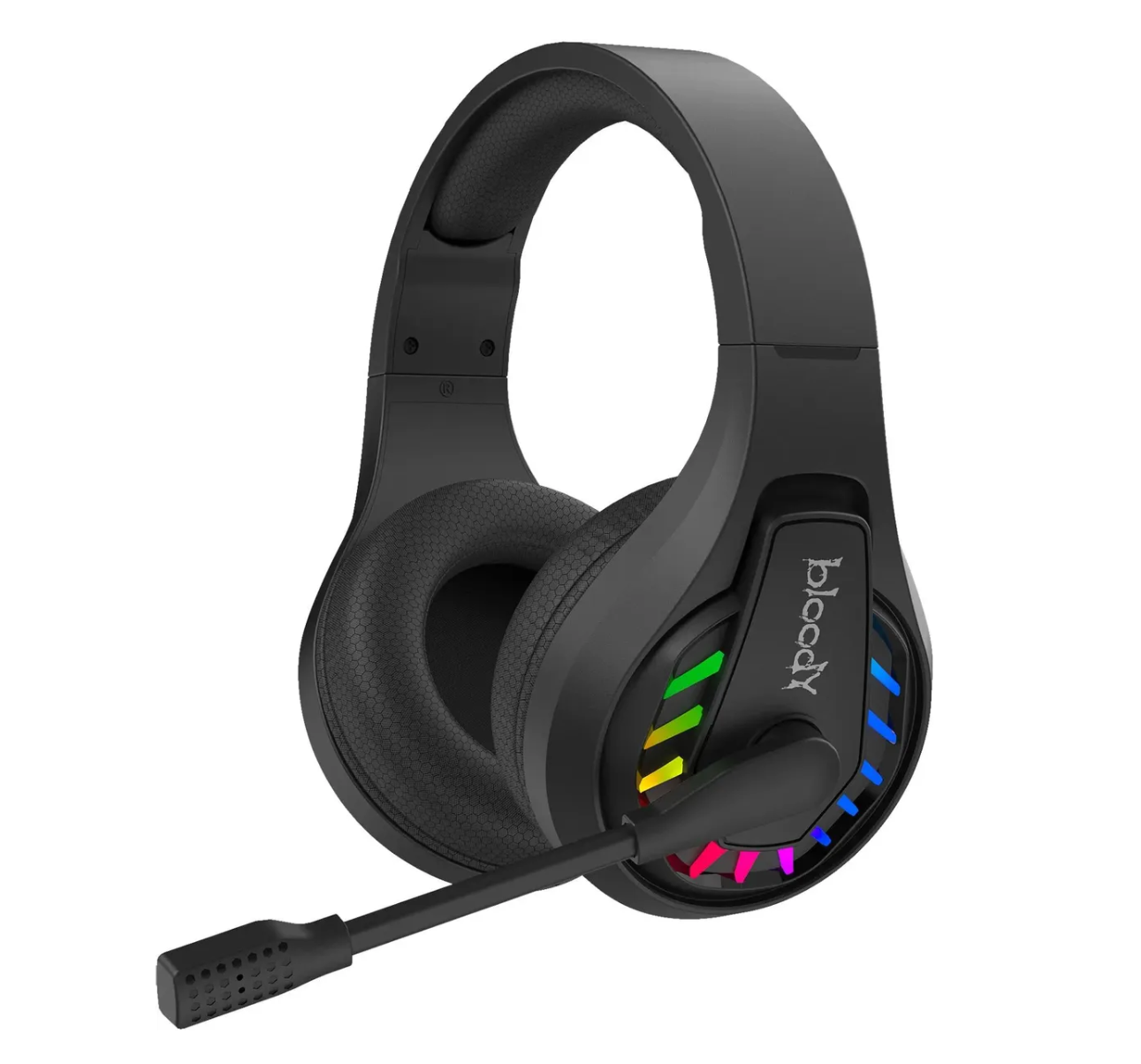 Гарнитура игровая A4TECH Bloody GR230, для компьютера, мониторные, Bluetooth, черный