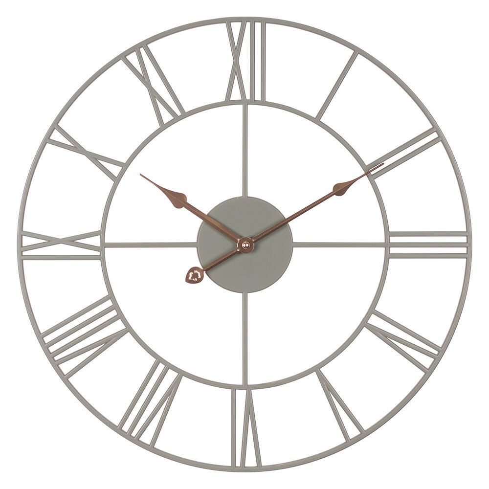 Часы настенные Рубин 4848-005, кварцевые, плавный ход, римские цифры, оливковый, пластик