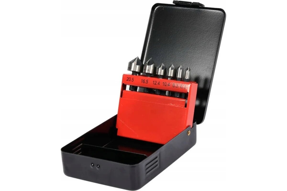 YATO набор конусных зенкеров 6 мм, 6 предметов, HEX, YT-44729 для металла и дерева