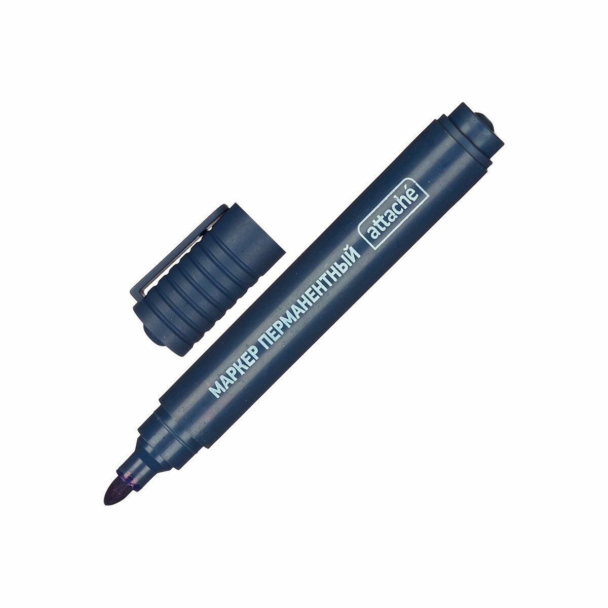 Маркер перманентный Attache (2-3мм, круглый наконечник, синий), 864шт.