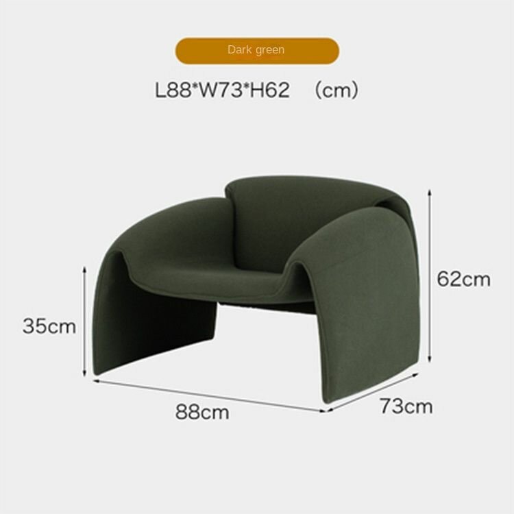 Односпальное Кресло В Форме Краба, Ткань Из Овечьей Шерсти, Подушки Из Высокоэластичного Поролона, Стальные Усиленные Опоры