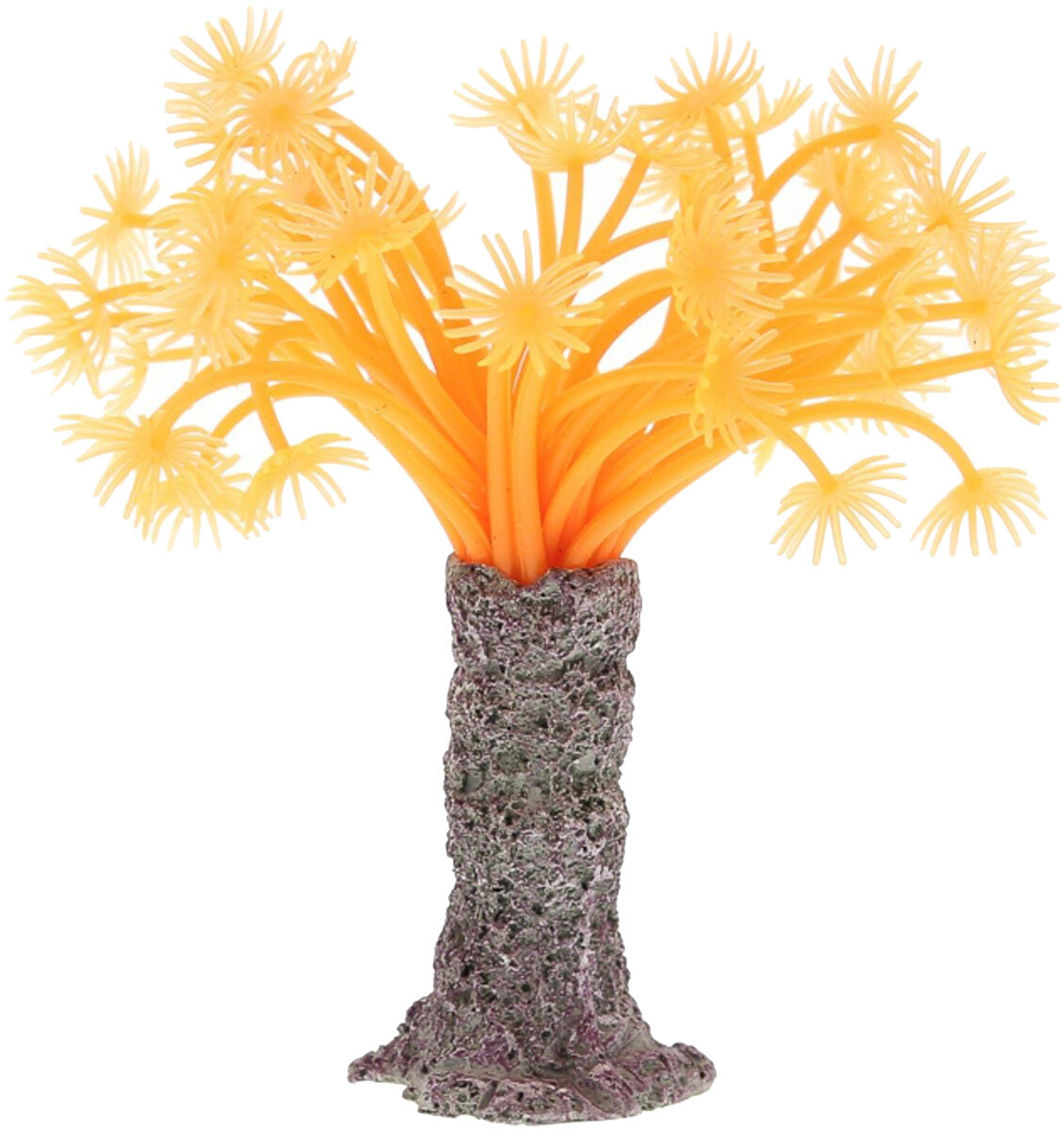 Декор для аквариума Коралл силиконовый Vitality красный 3,5 х 3,5 х 14 см (1 шт)