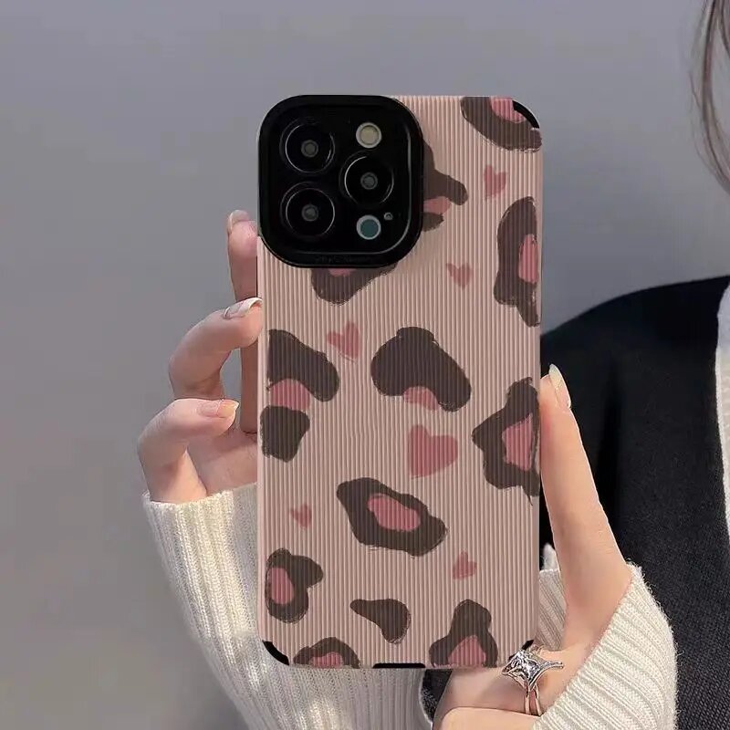 Модный Леопардовый силиконовый чехол для телефона iPhone 13 14 Max 15 Plus 11 For iPhone15 Pro Max