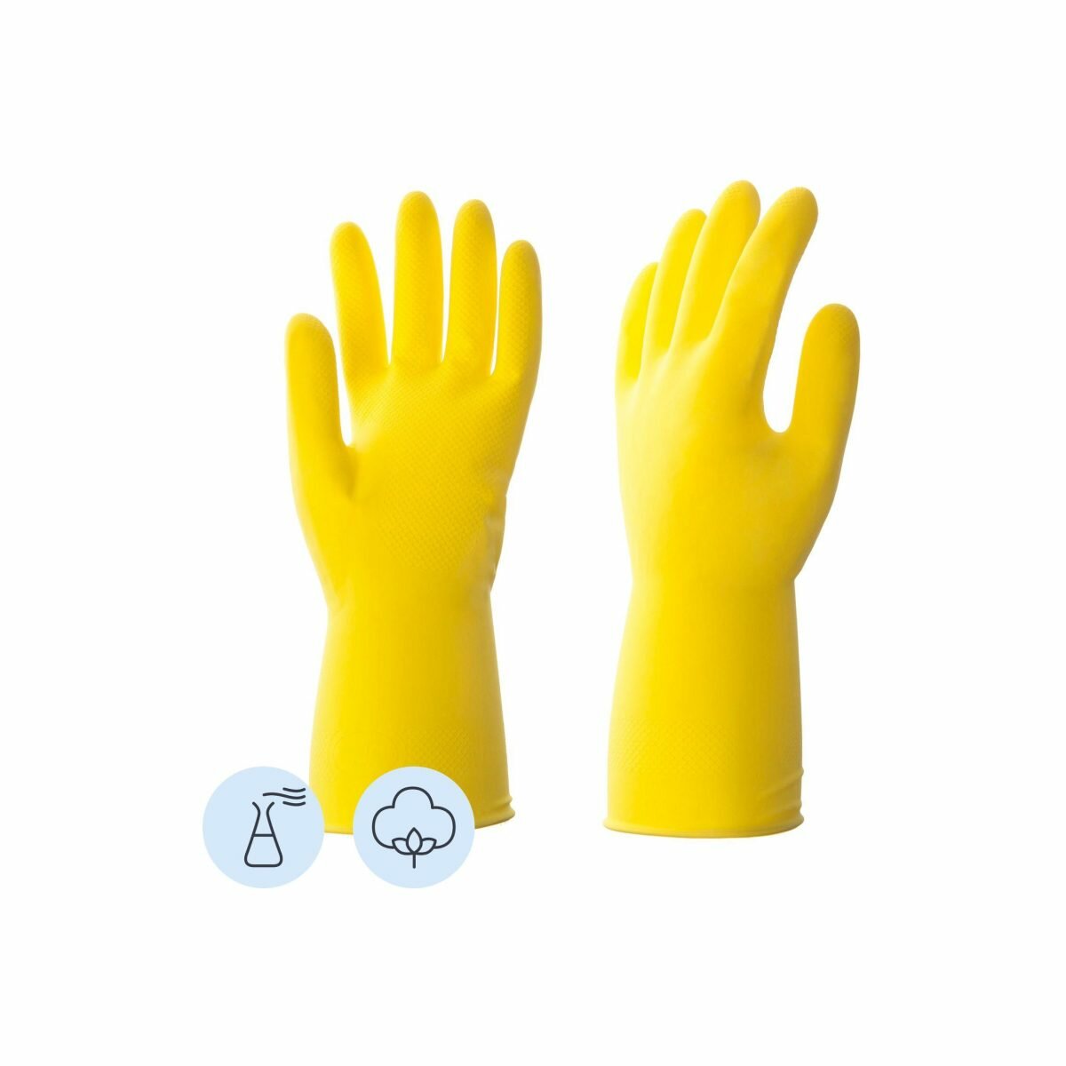 Перчатки защитные латексные Hq Profiline КЩС, сверхпрочные, желтые, размер 9 (L), 1 пара (73581)