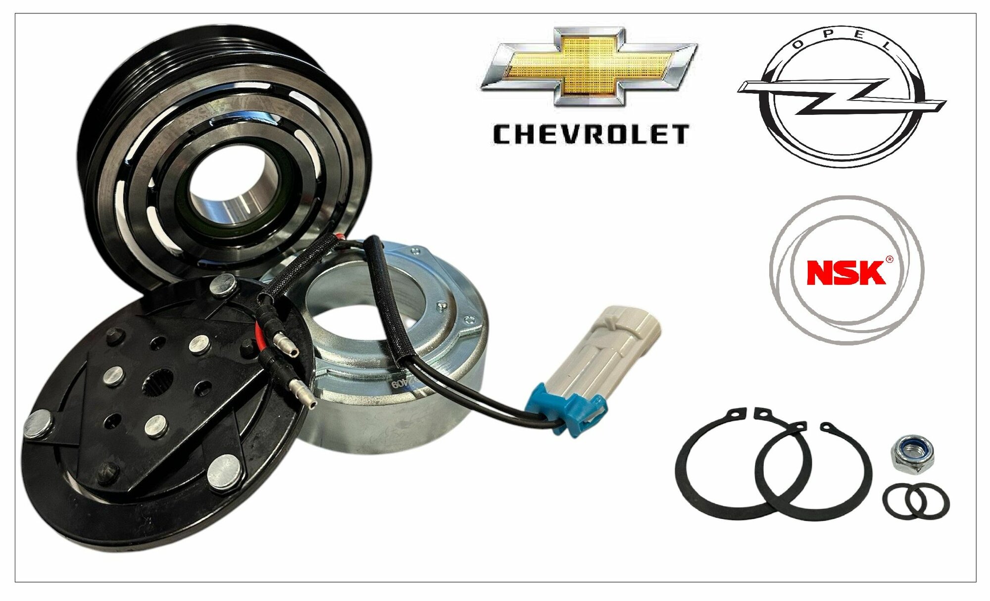 Муфта компрессора кондиционера на японском подшипнике NSK Opel Mokka Chevrolet T300