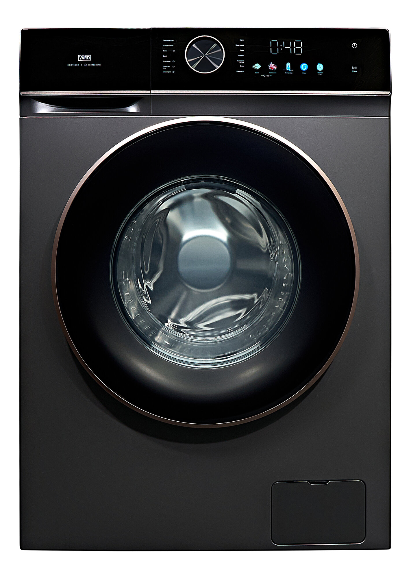Стиральная машина с сушкой VARD VWD414B / Стиральная машина автомат/ Загрузка на 10 кг, сушка на 7 кг / 1200 об/мин
