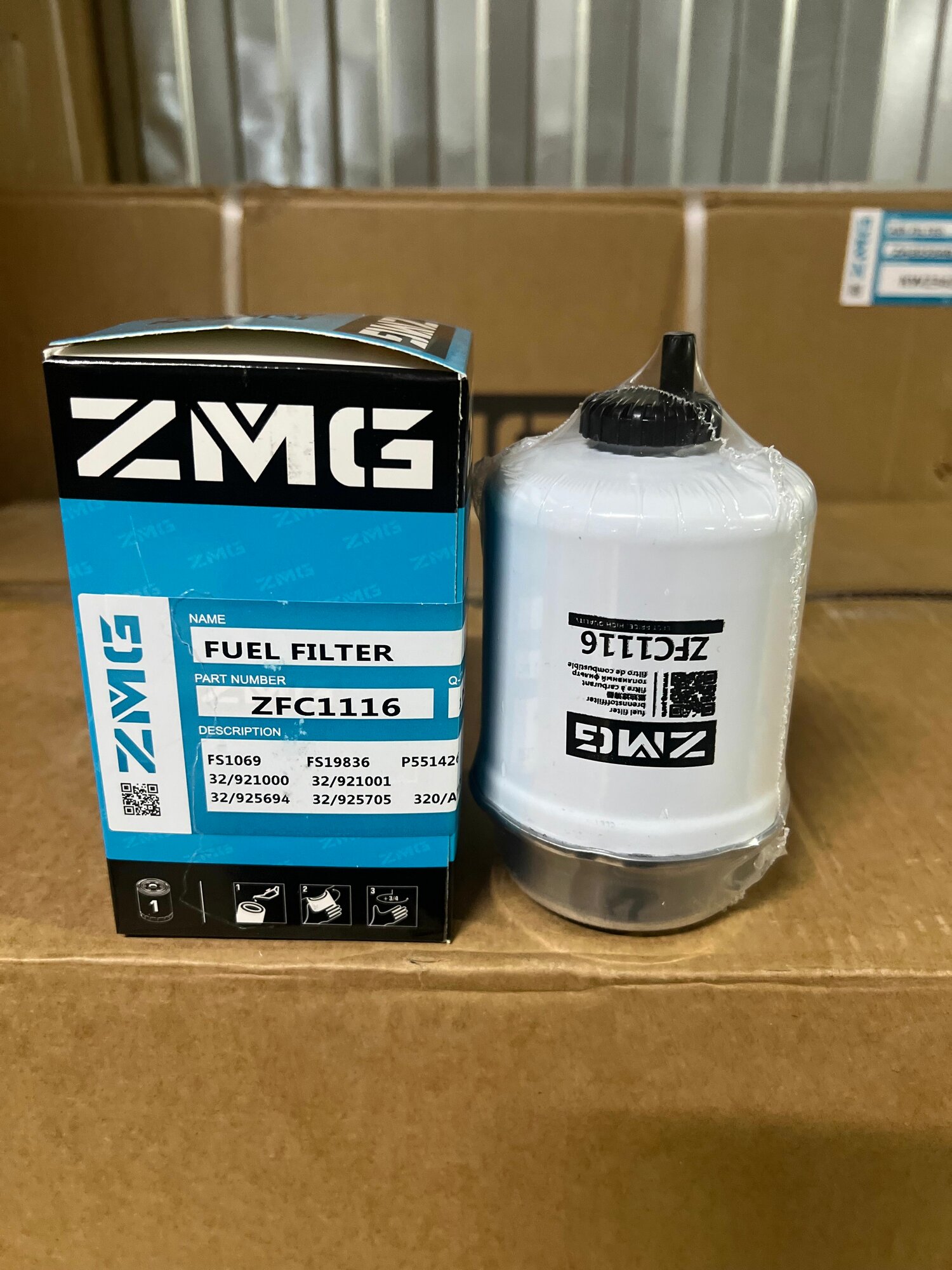 Фильтр топливный ZMG ZFC1116 (FS1069; FS19836; P551426; 32/921000; 32925694; 32/925705; WK8113; ST22134) JCB CATERPILLAR