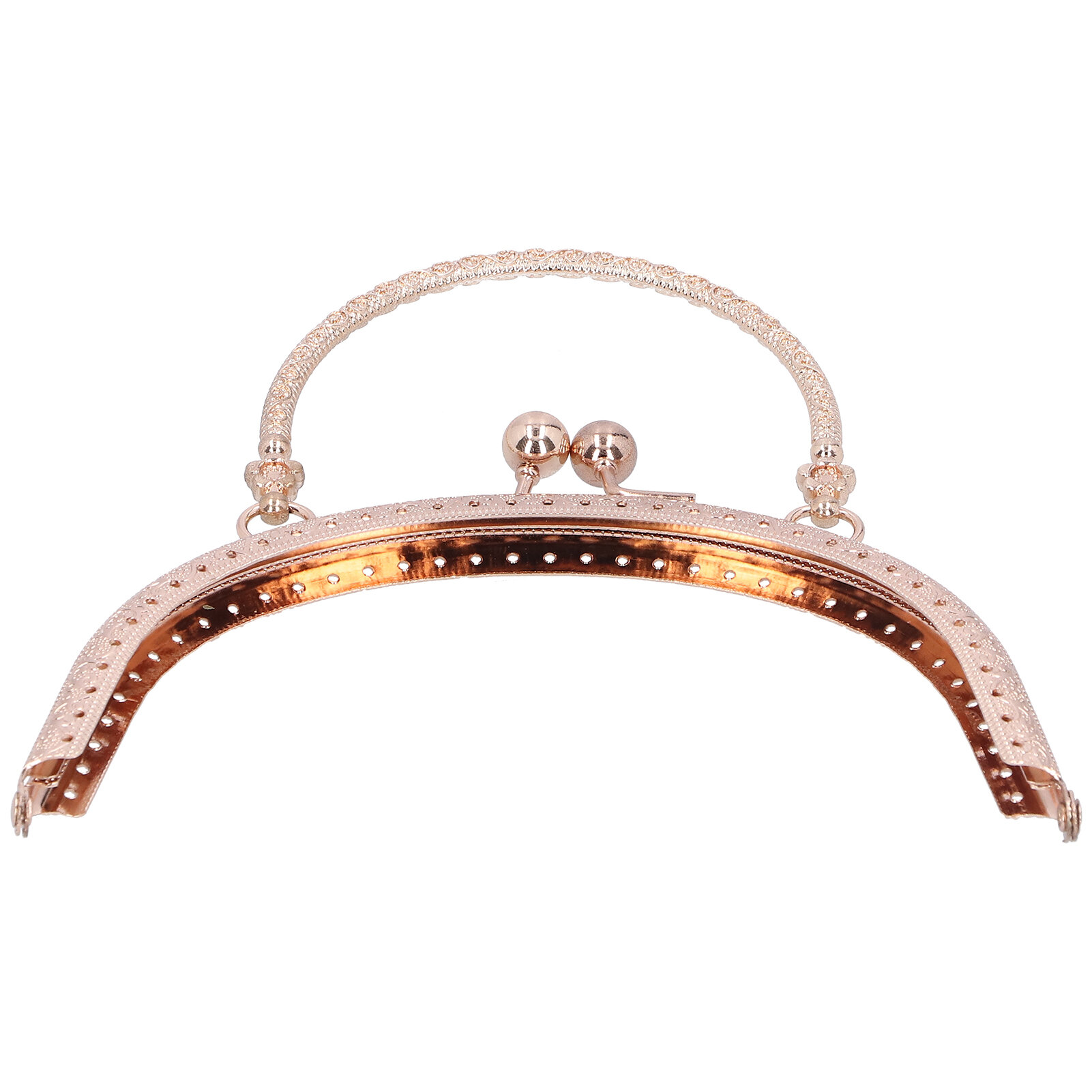 Полукруглый кошелек с ручкой, металлический каркас для сумок, застежка-замок, 16,5 см, сумка, принадлежности для самостоятельного изготовления, золото