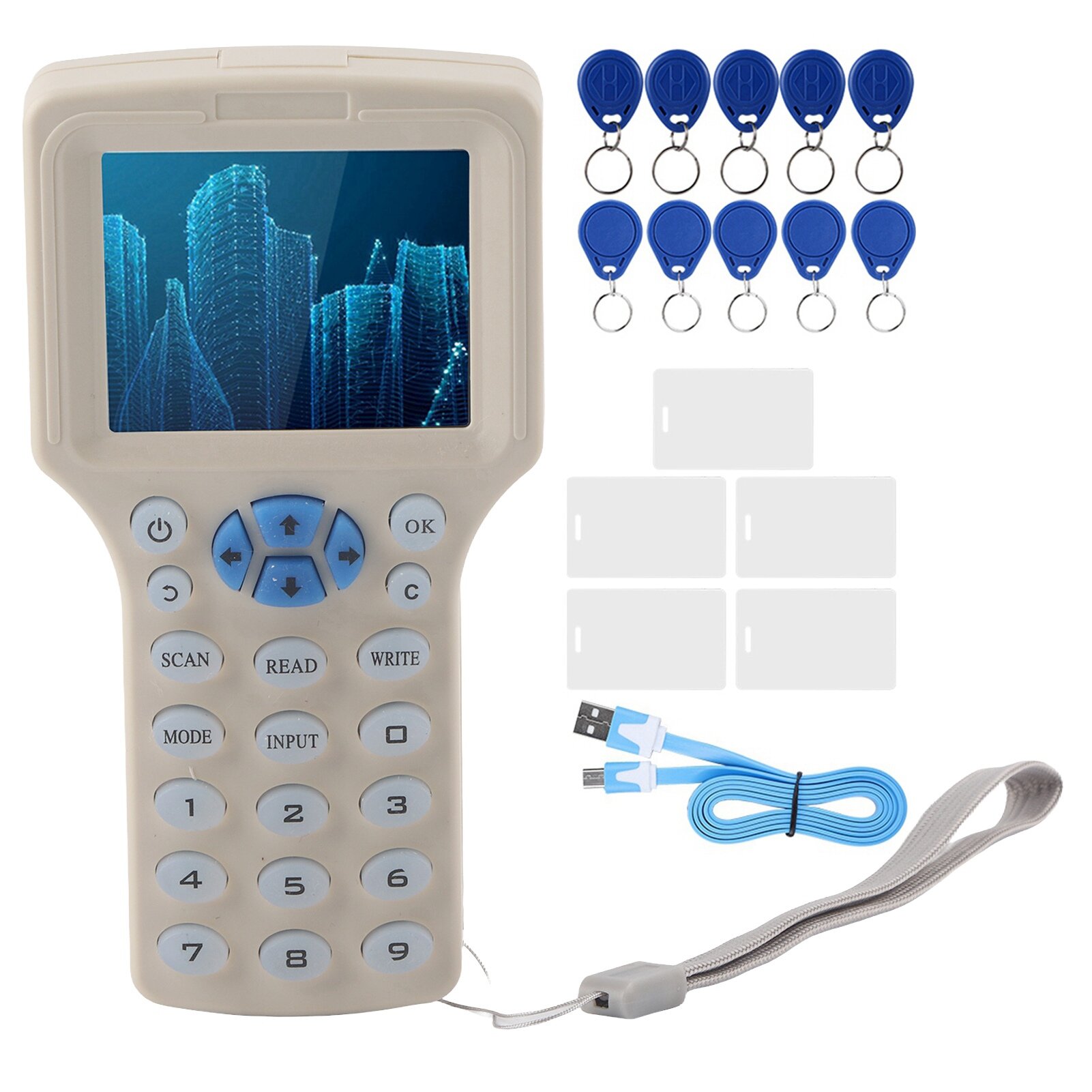 Комплект считывателя контроля доступа к RFID-карте с частотой 13,56 МГц, многочастотный копировальный аппарат, простая установка и использование, подходит для малых и средних систем контроля доступа