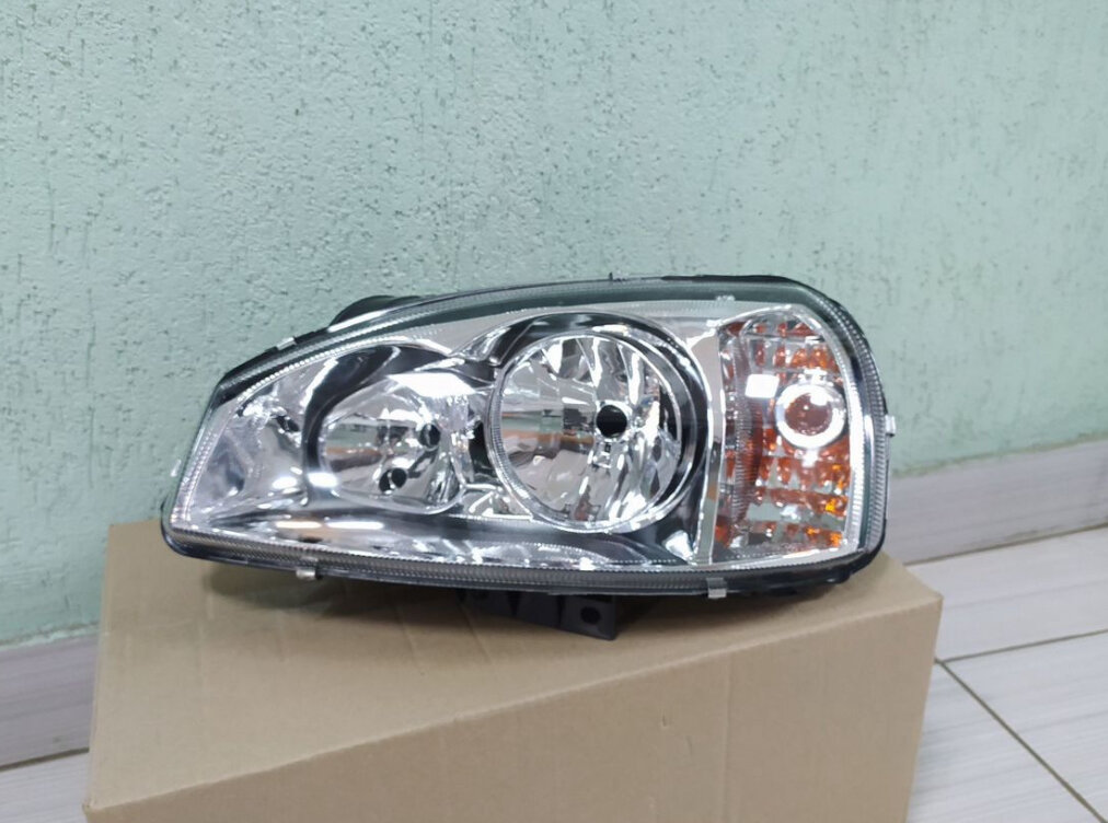 Фара 1118-1306010-00, для ВАЗ Калина, левая, пластик (аналог)