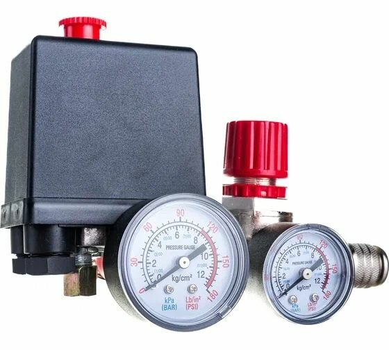 Автоматика в сборе (реле давления + редуктор) для компрессора 220В