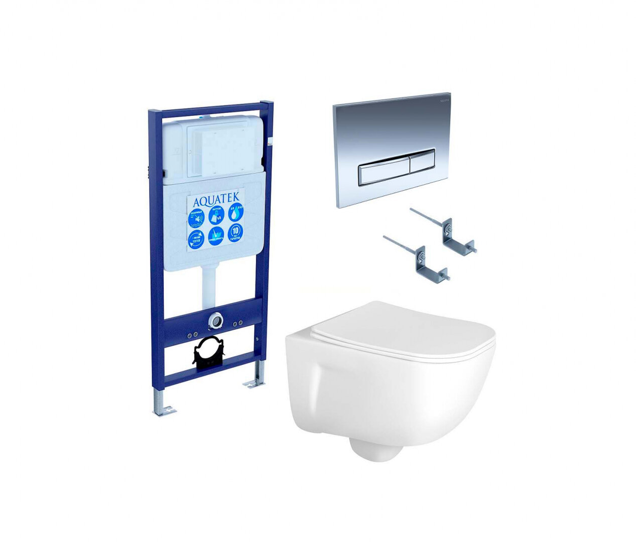 Унитаз с инсталляцией Акватек Дива SET AQUATEK дива 4в1