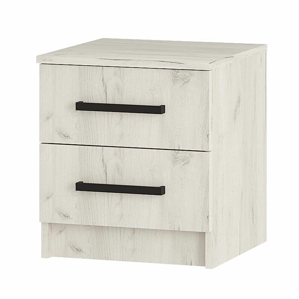 "Фиеста" тумбы 2 шт. дуб крафт белый (BTS)