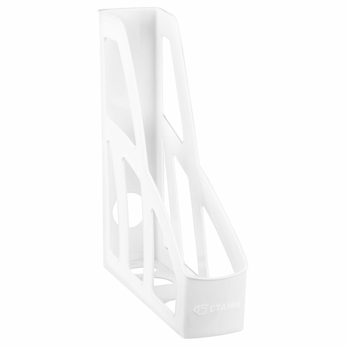 Лоток для бумаг вертикальный Стамм "Лидер", 75мм, белый (ЛТВ-31798), 6шт.