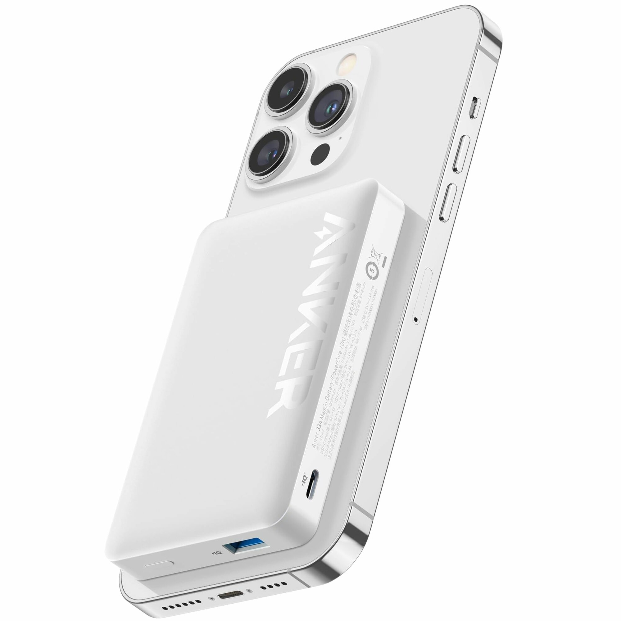 Магнитная зарядка Anker (PowerCore 10K), беспроводное портативное зарядное устройство, аккумуляторная батарея быстрой мощностью 20 Вт, USB - C совместима с Аккумулятор 334