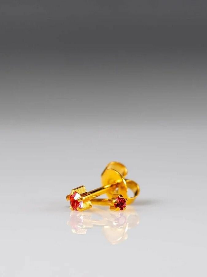 Серьги пусеты, искусственный камень