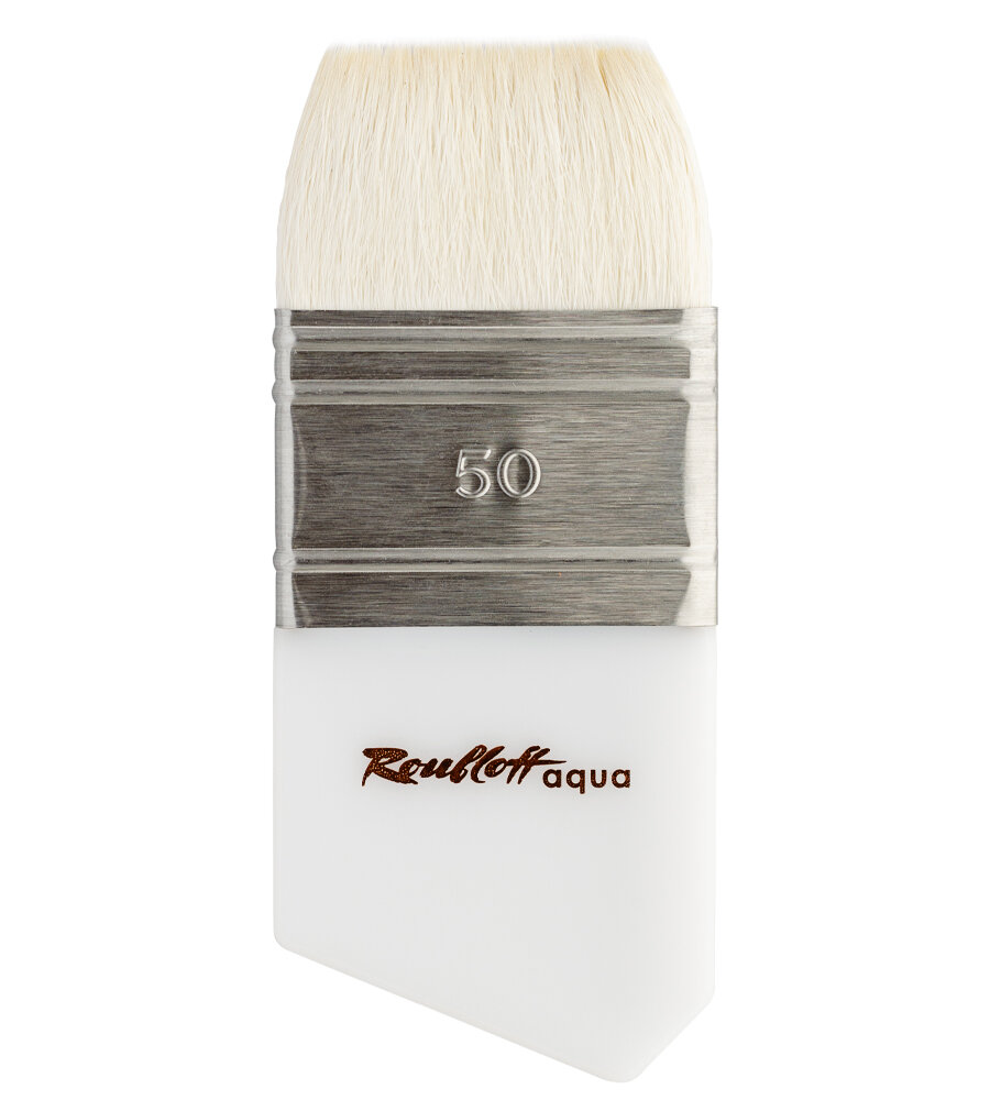 Кисть для акварели коза флейц AQUA SOFT-TOUCH №50 ручка короткая