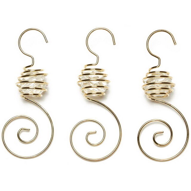 Крючки для елочных игрушек Graziosa Spirale 7 см, 6 шт, золотые, Inge Glas, 719000101