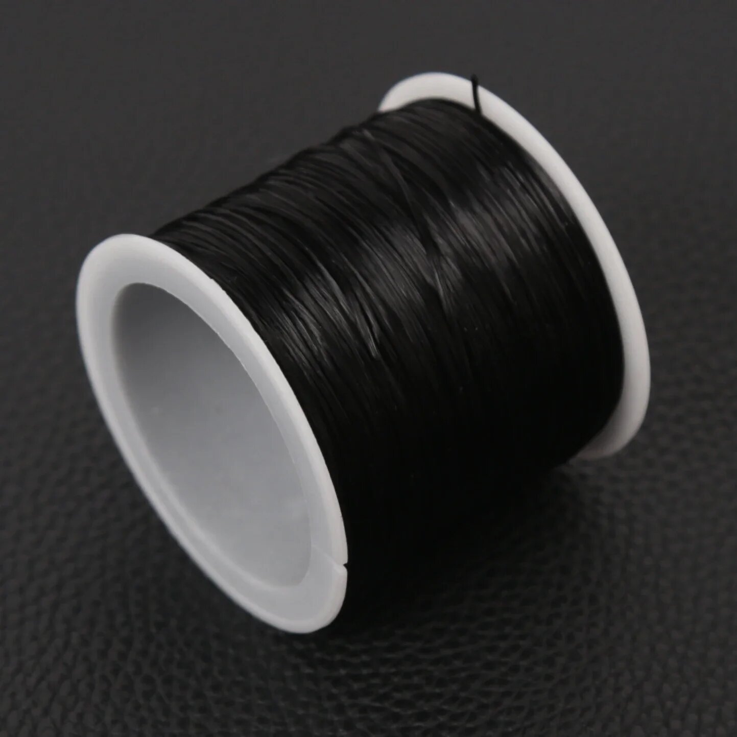 Ювелирная нить из спандекса 35 м 0,8 мм Черный, черный