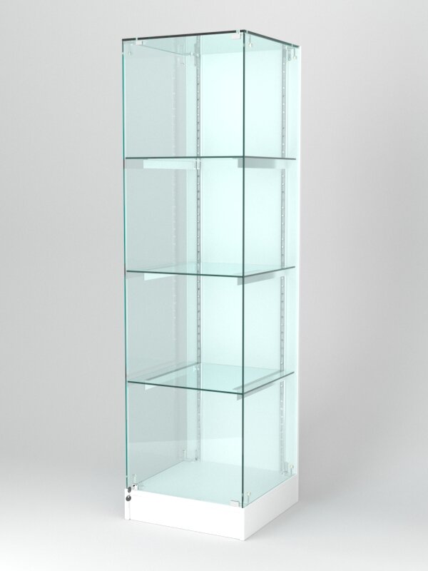 Витрина "астерия ХИТ продаж" №1 (с дверкой, задняя стенка - ДСП), Белый